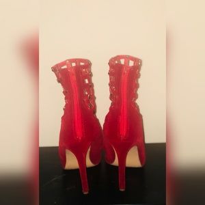 Shoes | Red Caged Heels | Poshmark
